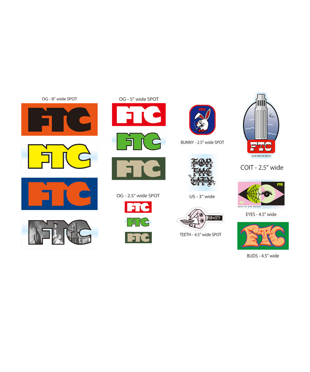 FTC SS25 STICKER PACK – FTC SKATEBOARDING